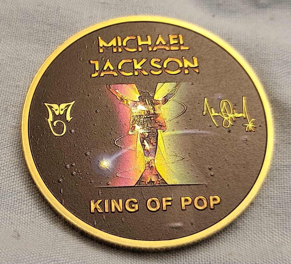 Michael Jackson Elvis Gold Coin Autographed King of Rock n Roll Pop ...