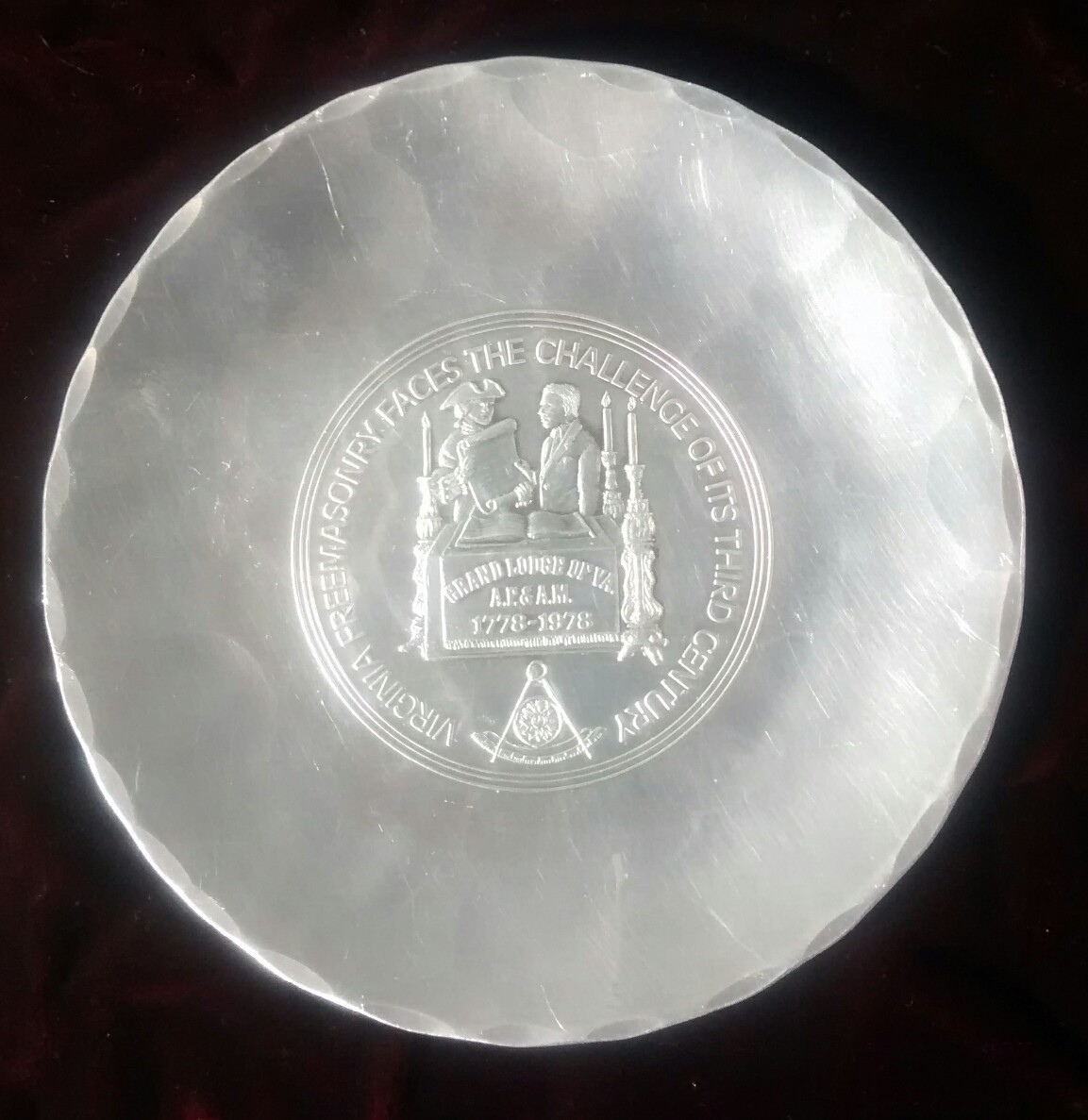 Rare Wendell August Grand Lodge VA Freemasonry Plate 5 3/4" 1778-1978 ...