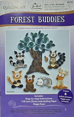 FOREST BUDDIES QUILLING KIT-Quilled Paper Craft-Animals-Bear/Deer/Fox ...