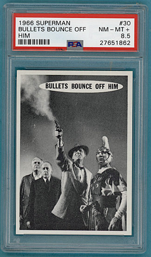 1966 Topps Superman Bullets Bounce off him – #30 PSA 8.5! | eBay