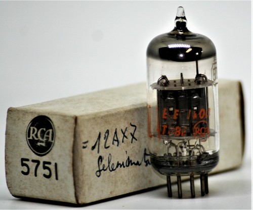 5751 valvola NOS RCA tube valve BLACK BOX plate valvole 12ax7 ecc83 ...