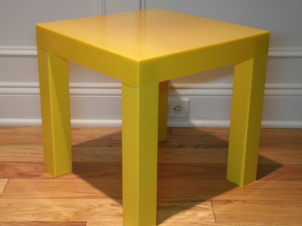 Vintage 1970's Yellow Plastic Table | eBay