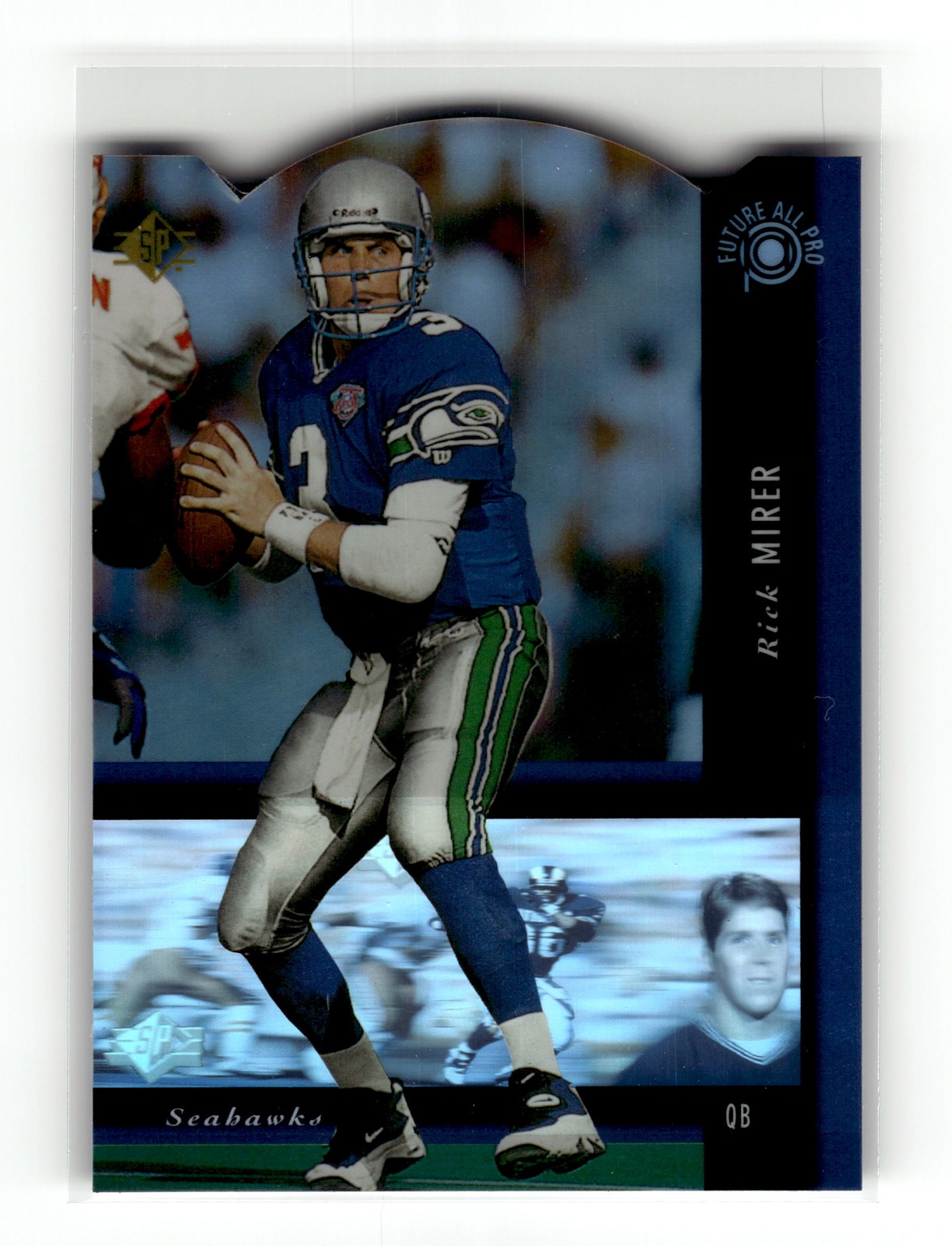 Rick Mirer 1994 SP #PB37 Notre Dame Seahawks All-Pro Holoviews Die Cuts ...