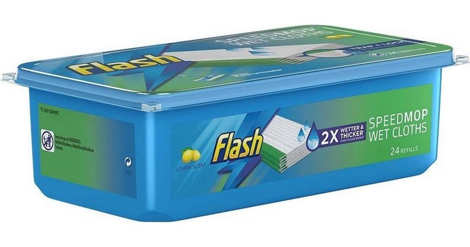 12 Pack Or 24 Pack Flash Speedmop WET CLOTHS Refills Speed Mop Refill ...