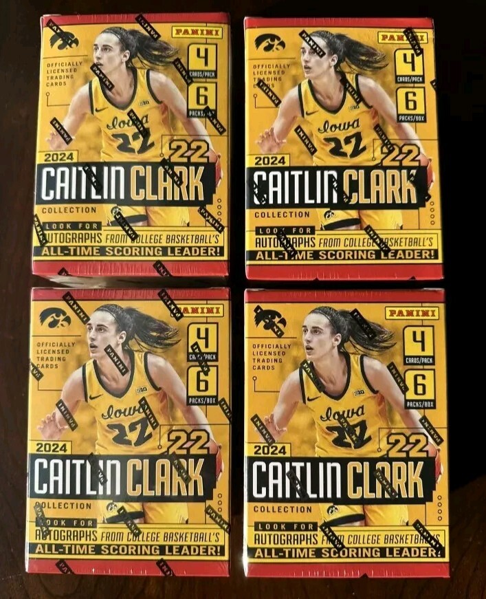 2024 Panini Caitlin Clark Collection Blaster Box Lot of 4 Sealed Boxes ...