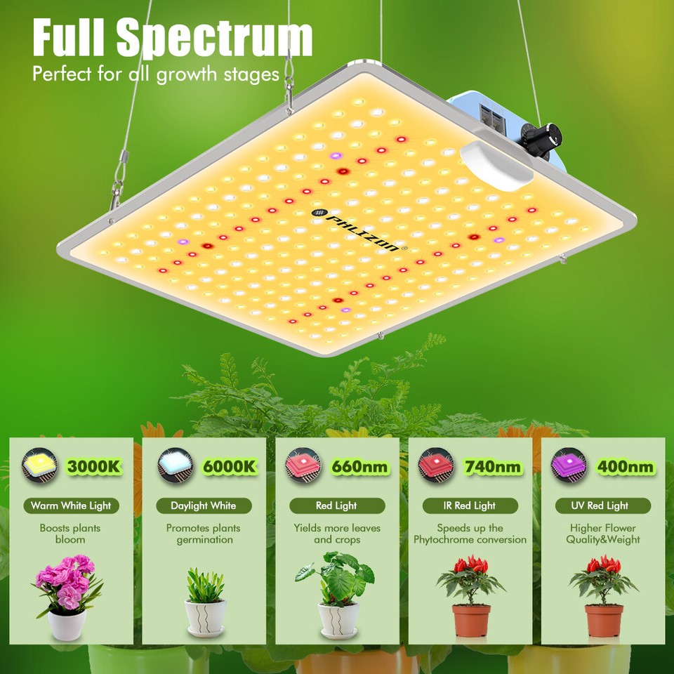 High Power 1000W Grow Lights w/Samsung LED Full Spectrum for Indoor ...