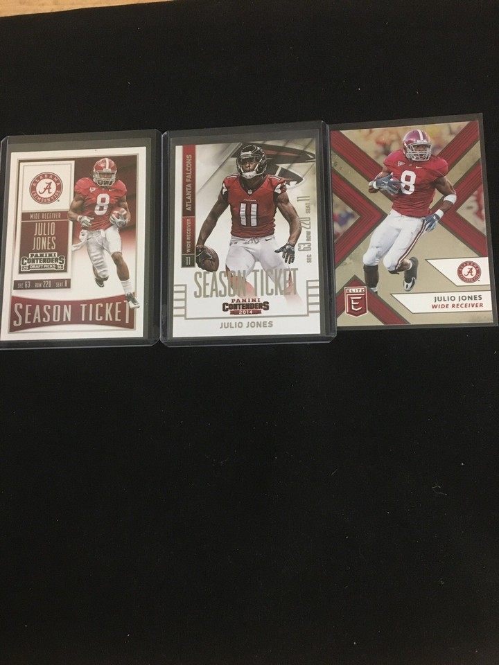 Julio Jones Football Card Lot 9 Cards Refractor Panini Topps Falcons ...