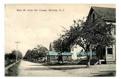 Midvale NJ - MAIN STREET TO BLACKSMITH - Postcard near Pompton Passaic ...