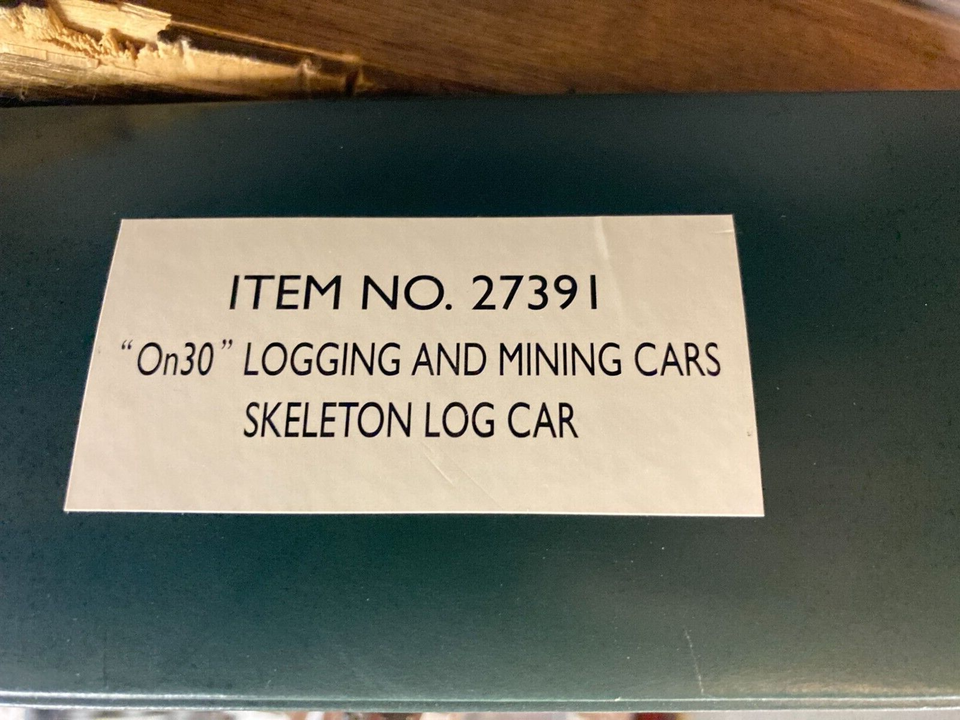 On30 Scale Bachmann 27391 Unlettered Logging & Mining Skeleton Log 3 ...