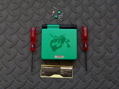 GBA SP Replacement Housing Shell Pokemon Rayquaza Green Black Pearl ...