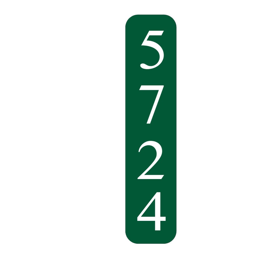 Personalizable Reflective Aluminum House Number Street Sign | 18" x 4 ...