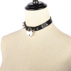 Punk Rock Love Lock Pendant Leather Collar Rivet Neckband Necklace ...