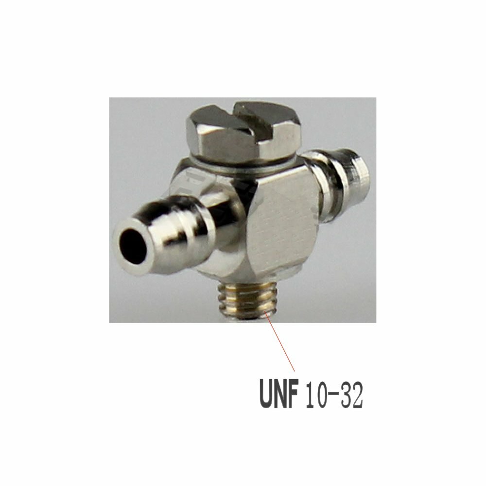 Branch Tee UNF 10-32 Male To Barb Hose ID 3/32" 3mm Fitting Brass ...