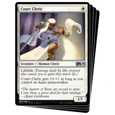 MTG Court Cleric Core Set 2019 M19 Uncommon White Magic the Gathering ...
