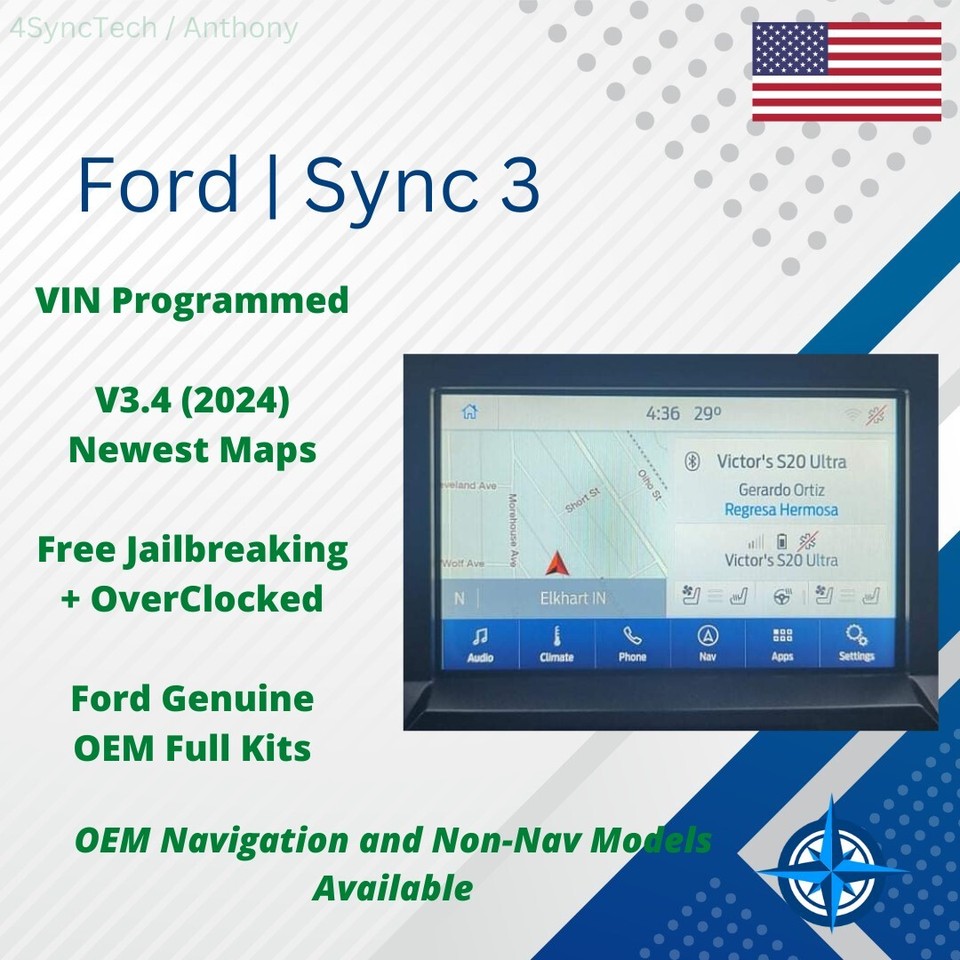 Ford Sync 3 Updated, Programmed and Jailbroken APIM Module (OEM ...