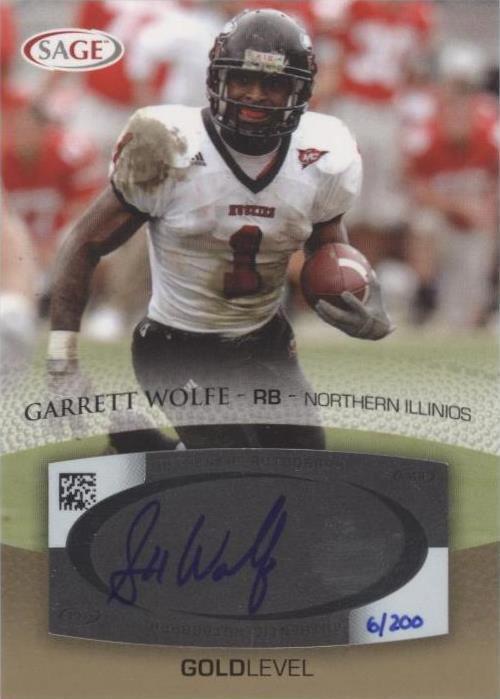 2007 SAGE Autographed Football - Autographs Garrett Wolfe #A60 Gold ...