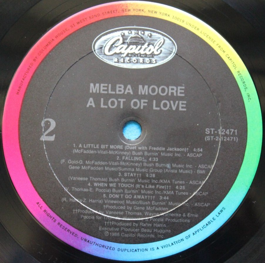 Melba Moore-A Lot Of Love-1986 R&B In Shrink E/E | eBay