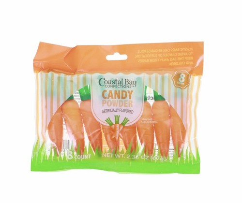 1Pack Easter Powder Candy Carrots 2.36oz/67g. 8 Pc- Seasonal/Basket ...
