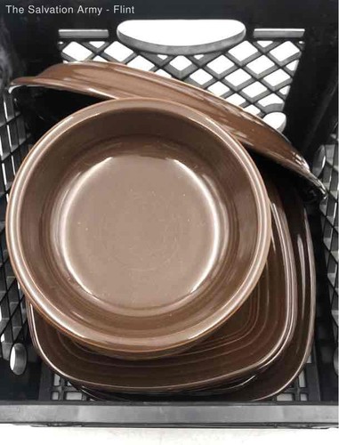 Fiestaware Chocolate Brown Shiny Collectible Round Serving Dinnerware ...