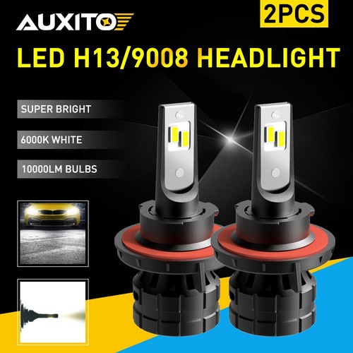 2pcs LED Headlight Bulbs High Low Beam Super Cool White Conversion Kits ...