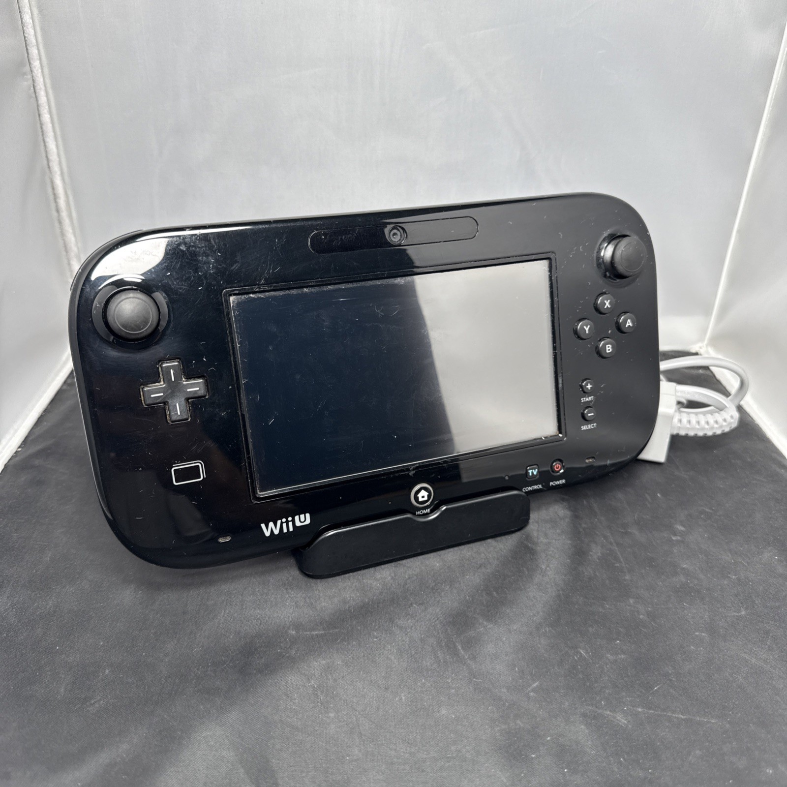Broken Wii U Gamepad Controller Only - Black WUP-010 For Parts Or ...