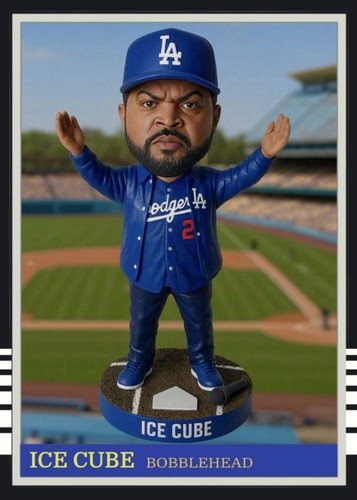 Ice Cube Dodgers - World Series Bobblehead - Commemorative Custom Card ...
