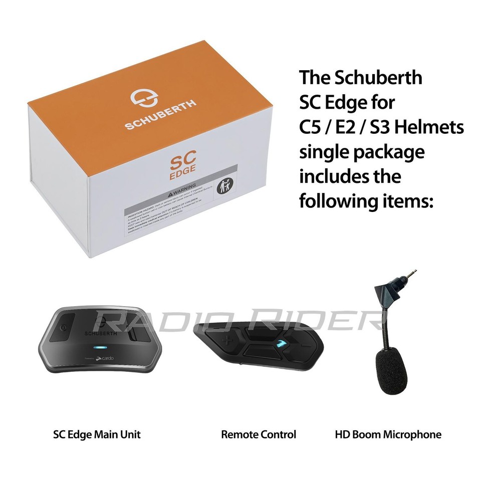 NEW Schuberth SC Edge (Powered by Cardo) for C5, E2 & S3 Helmets | Free ...