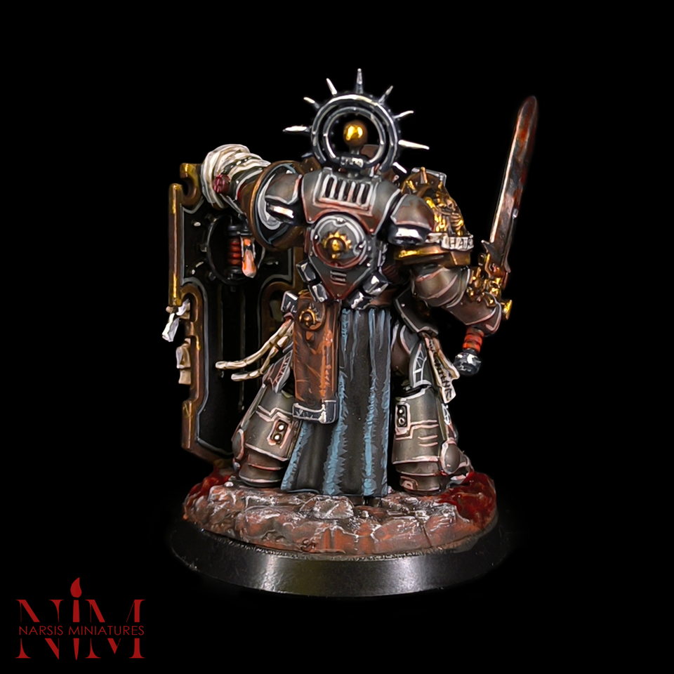 Warhammer 40k painted Carcharodons primaris captain with stormshield | eBay