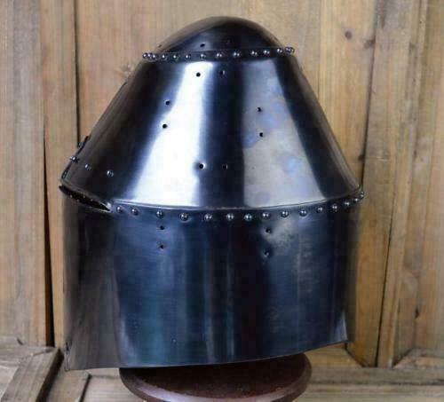 Steel Armories Barrel Helmet Medieval Knight Armor Great Templar Helmet ...