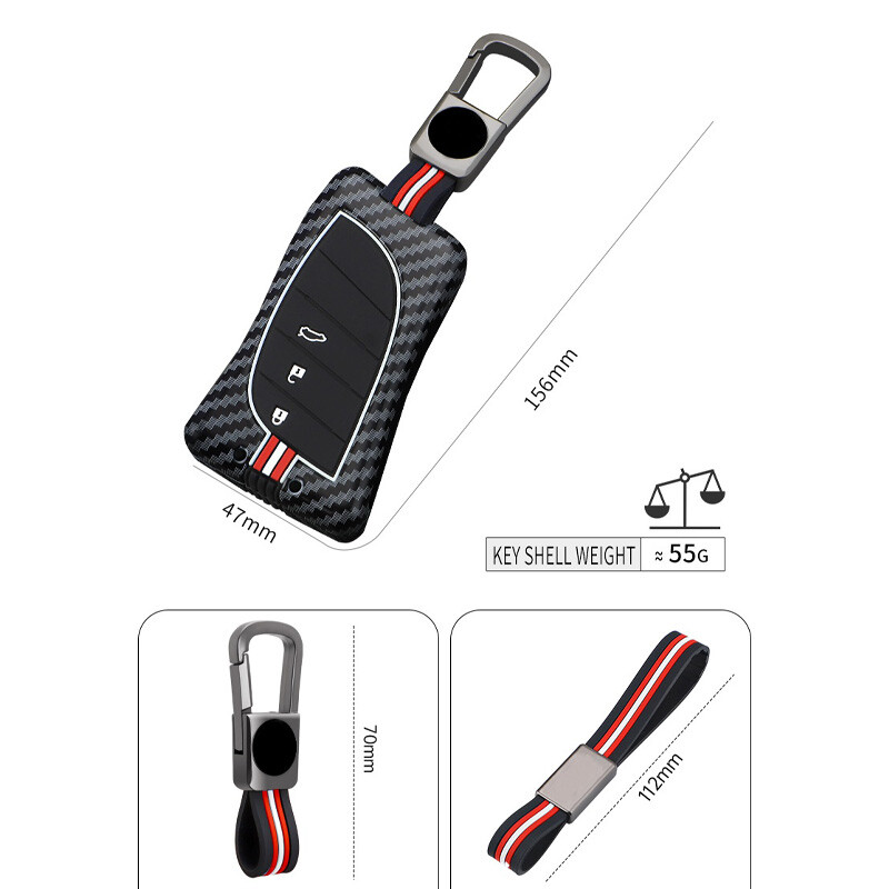 Zinc Alloy Silicone Car Key Case Cover For Lexus LS ES UX NX RX IS ...