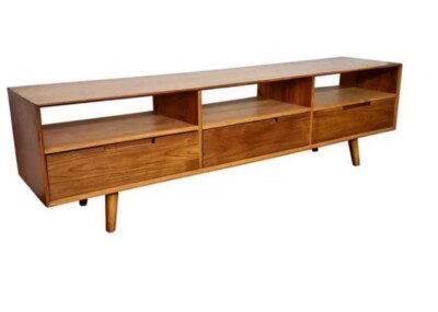 71” Solid Teak Media Console Mid Century Modern Media Console MCM TV ...