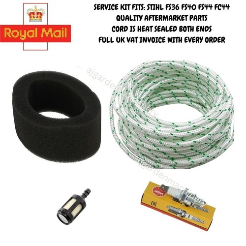 STIHL FS36 FS40 FS44 FC44 SERVICE KIT AIR FILTER 4130 124 0800 NGK ...