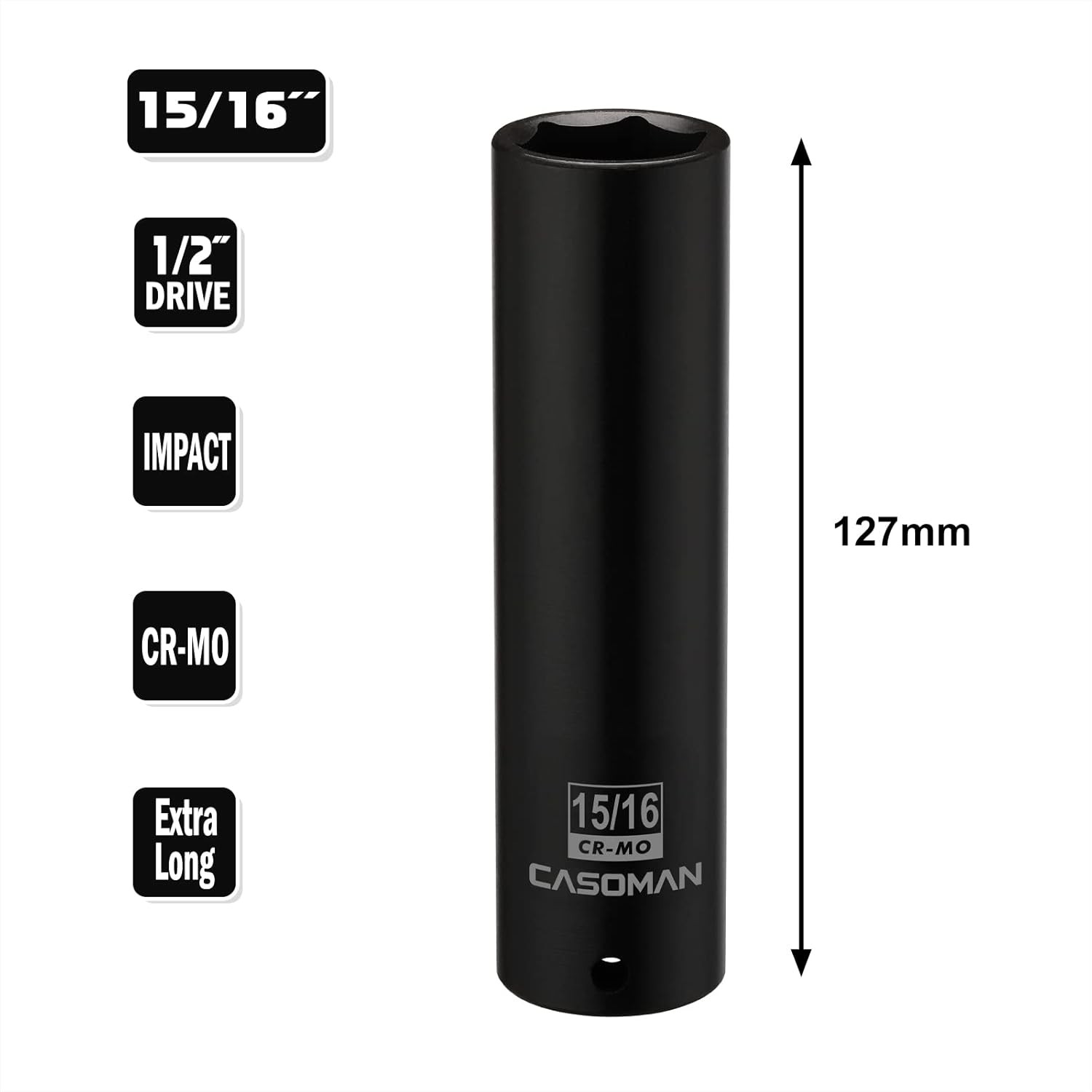 1/2-Inch Drive Extra Deep Socket (15/16) SAE 6-Point Extended Reach | eBay