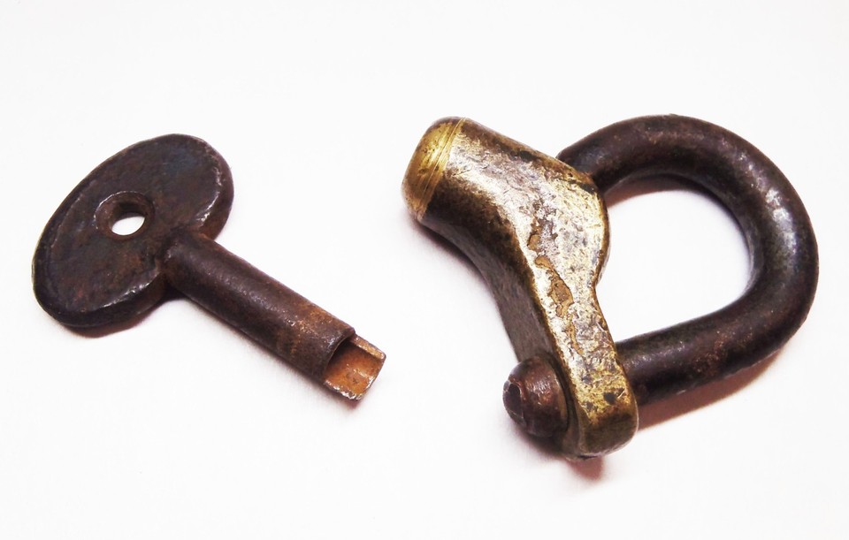 RARE Civil War Working US ARTILLERY LIMBER CHEST Brass LOCK & KEY 3.6oz ...