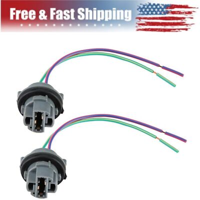 2Pcs 7440 Bulb Turn Signal Socket Connector Pigtail Harness Wire Plug ...