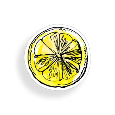 3" Lemon Slice Sticker Fruit Food Cup Mug Laptop Cooler Tumbler Phone ...
