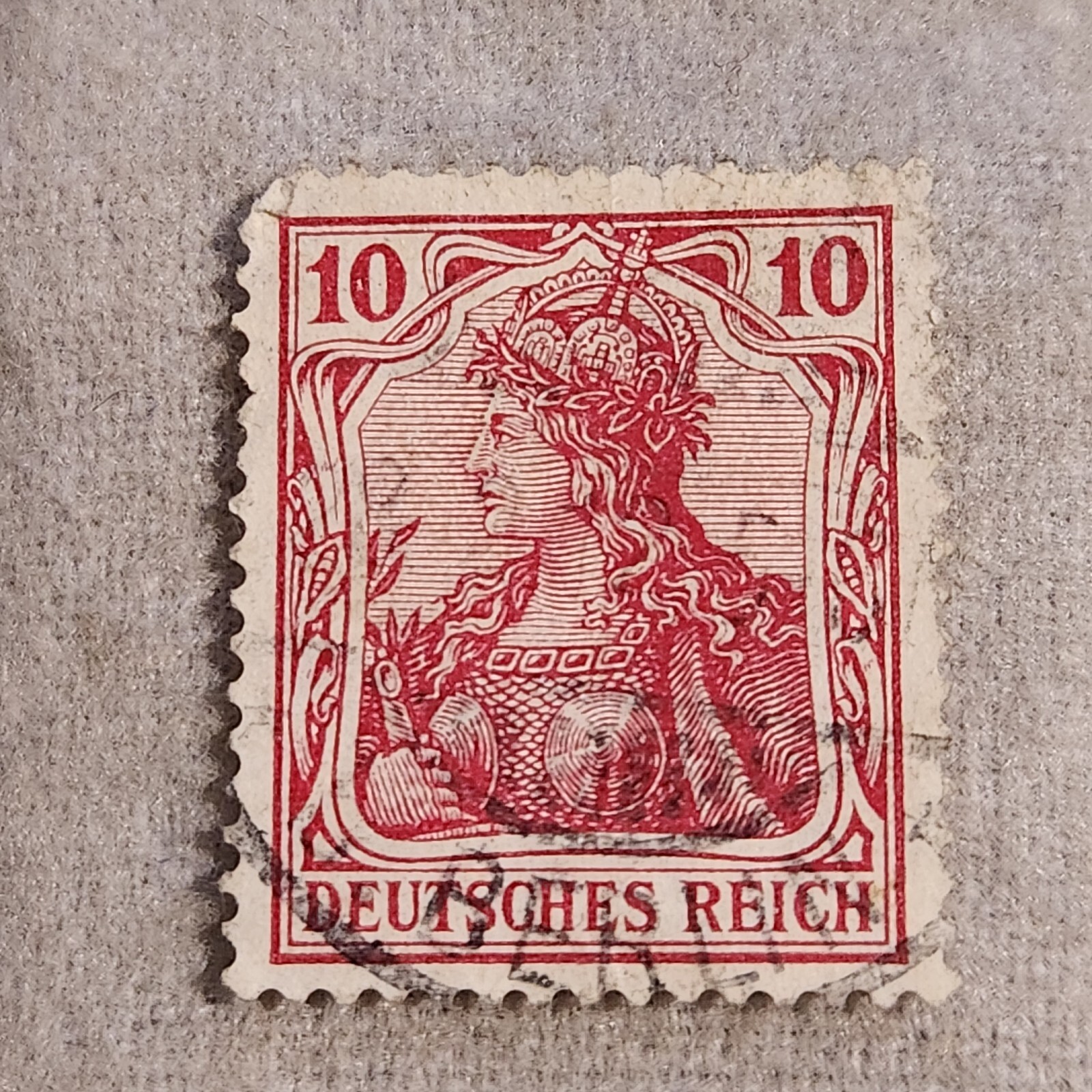 RARE DEUTSCHES REICH 10PF RED GERMAN STAMP | eBay