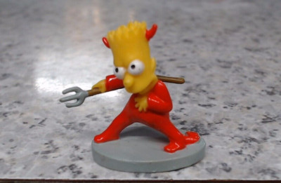 The Simpsons Bart Simpson Devil Mini Figurine Plastic 4cm Light Paint ...