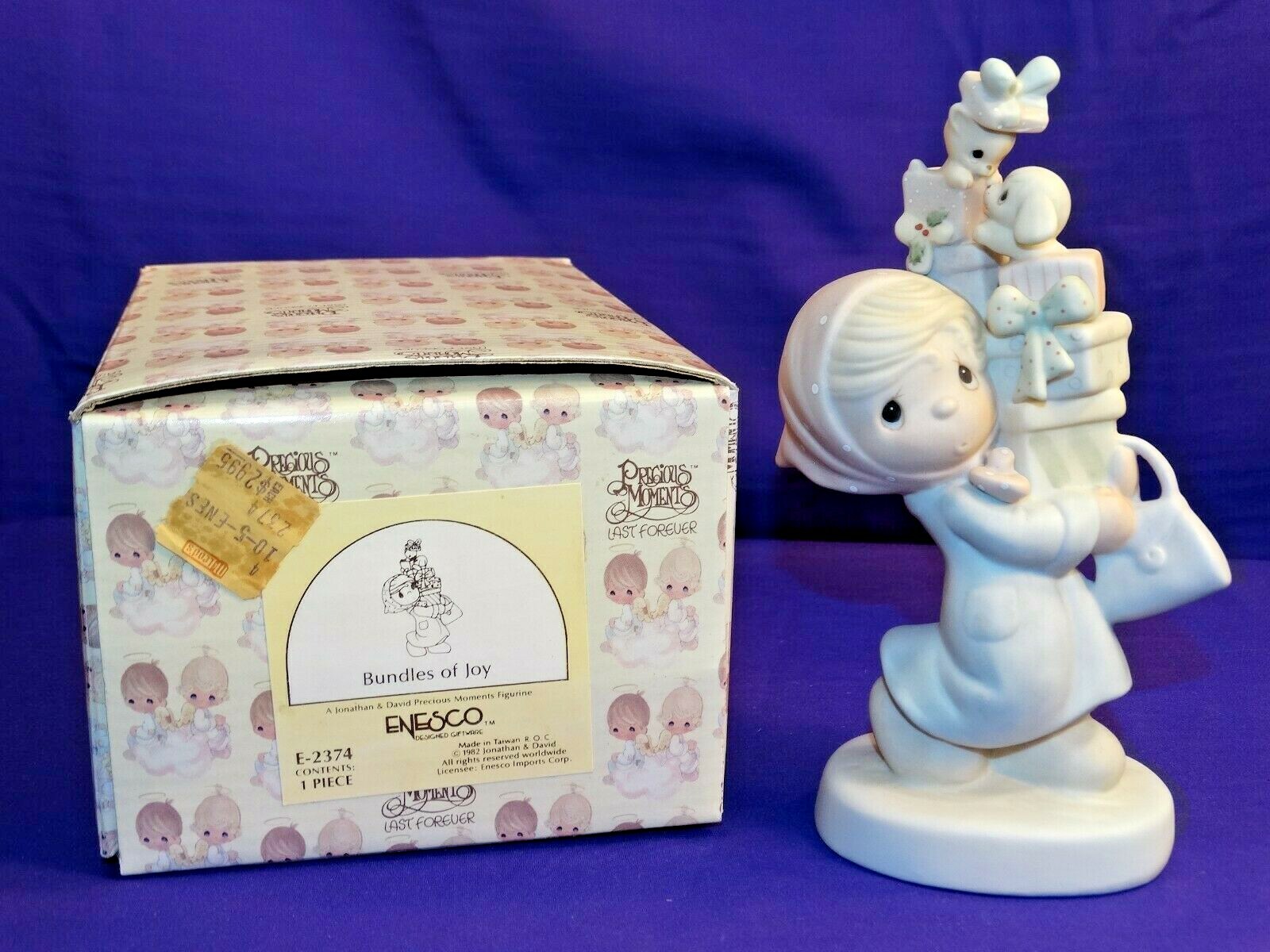 1982 PRECIOUS MOMENT FIGURINE JONATHAN & DAVID BUNDLES OF JOY (girl ...