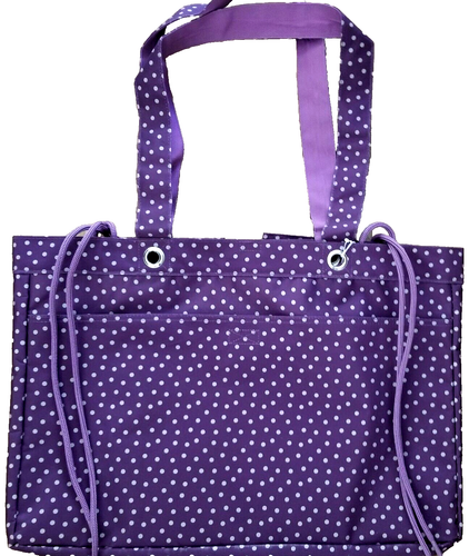 NEW! 31 Thirty One Soft Utility Tote Plum Dancing Dots Beach Pool ...