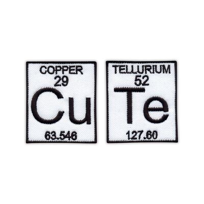Cu (Copper) Te (Tellurium) - a set of patches - CuTe Patch/Badge ...