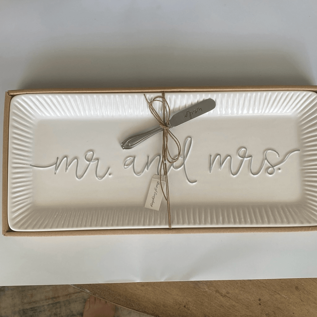 2017 Mud Pie Mr & Mrs Hostess/charcuterie tray #4075127 NEW wedding | eBay