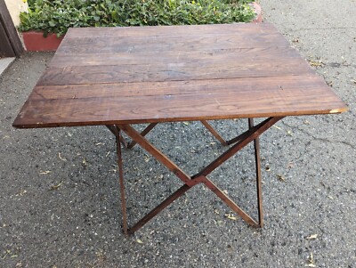 Rare Early Civil War Military Folding Encampment Table. All Original | eBay