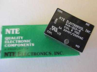 1x NTE Relay R46-5D3-6 vdc 5 amp Low Profile Security Equipment NOS ...