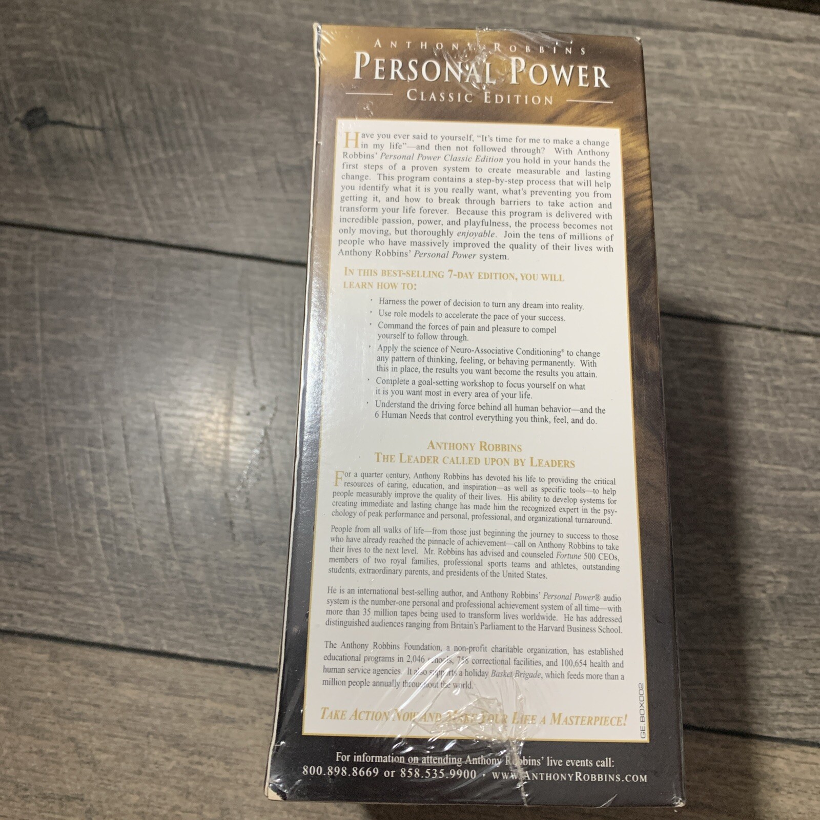 Anthony Robbins' Personal Power, Classic Edition DVD Self Development ...