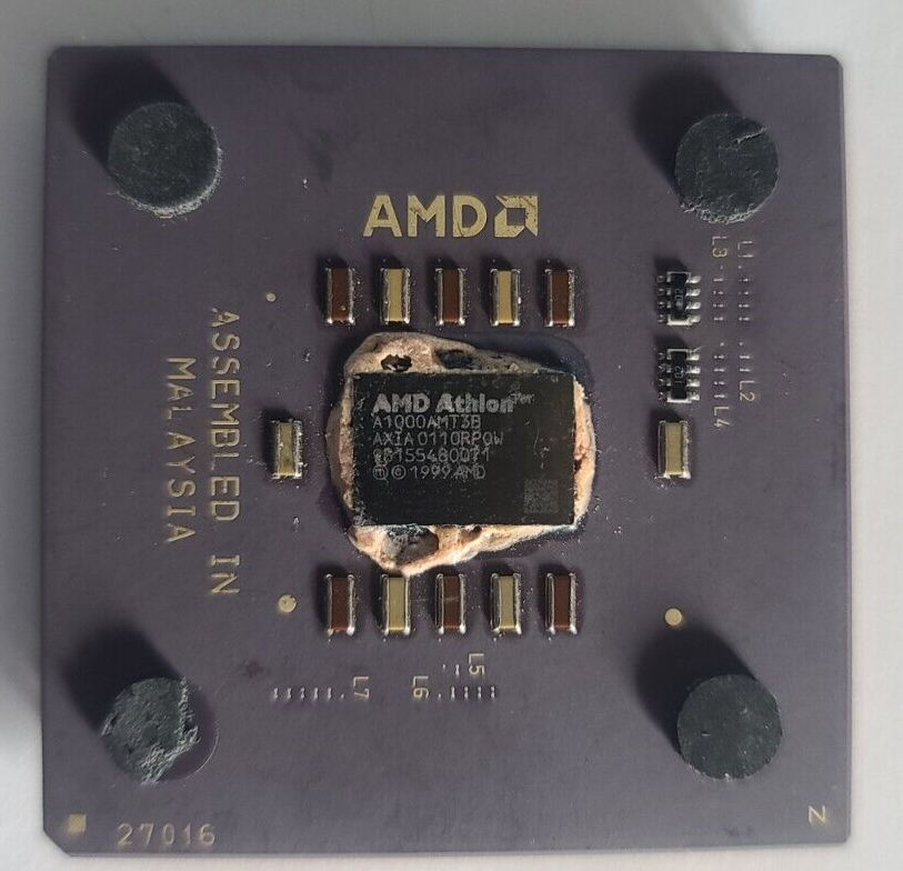 AMD ATHLON/1 GHz/1000Mhz/SOCKET 462/K7/54WATT/CPU/THUNDERBIRD/MODEL 4 ...