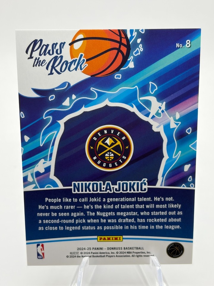 Nikola Jokić - 2024-25 Panini Donruss - Pass the Rock #8 - Denver ...