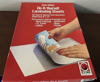 Box Of 42 C-line Cleer Adheer Laminating Sheets 9" Wide, 12" Long Open ...