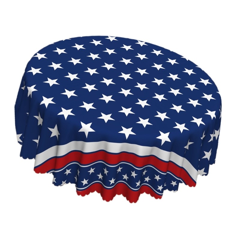 Red White Blue Dining Tablecloth Table Cover For Outdoor Dining ...