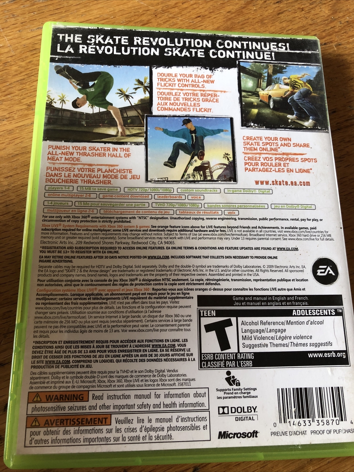 Skate 2 - Platinum Hits Edition (Xbox 360, 2009) for sale online | eBay